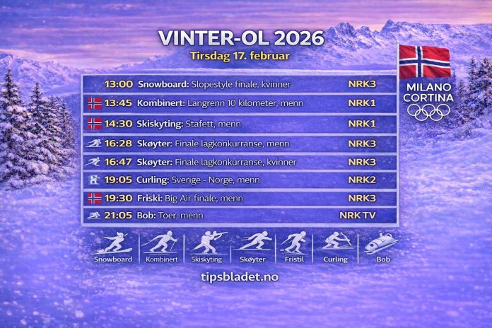 Vinter-OL 2026 tirsdag 17. februar – full oversikt og norske ...
